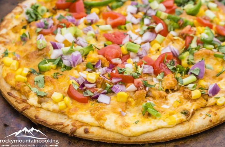 Colorado Chicken Pizza with Cheesy White Sauce - Rocky Mountain Cooking