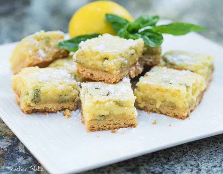Lemon Basil Bars recipe, sweet and savory with an unexpected flavor